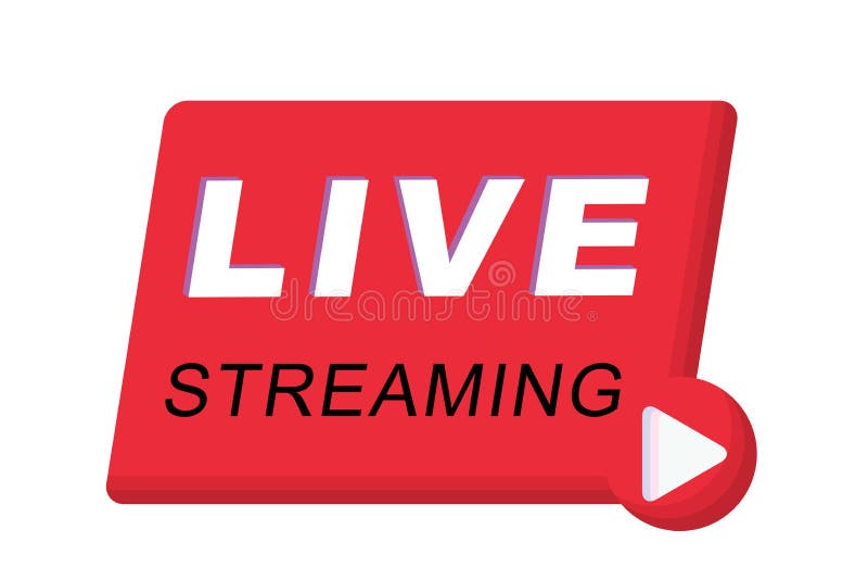 Live Streaming Button, Icon, Emblem Label Stock Vector - Illustration ...