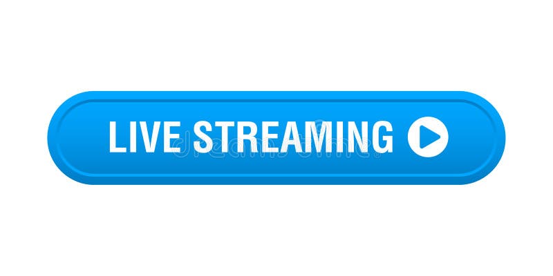 Live streaming button stock vector. Illustration of design - 122215417