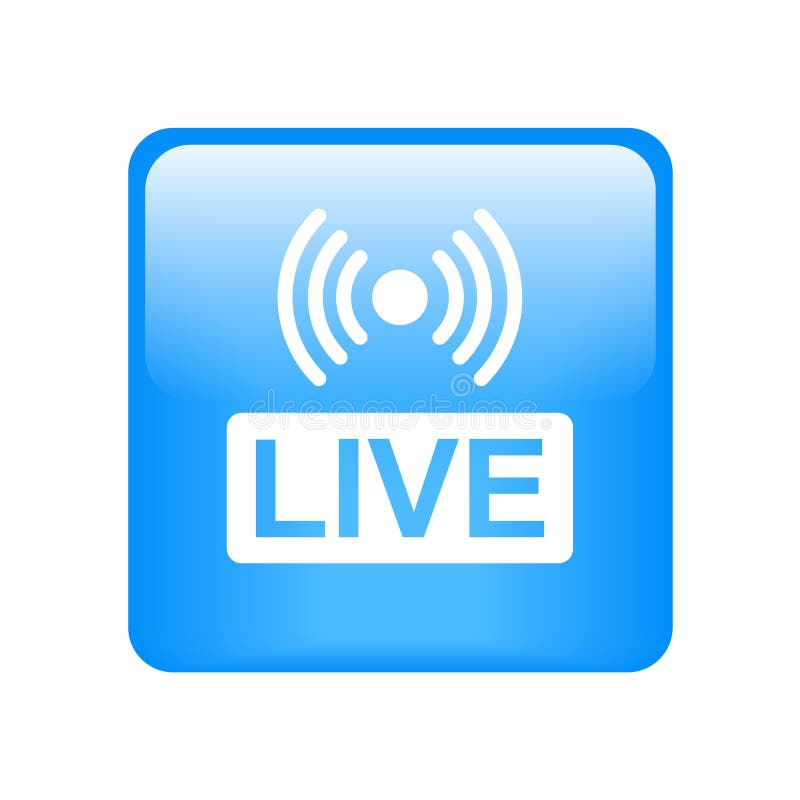 Live streaming button stock vector. Illustration of buttons - 122246851