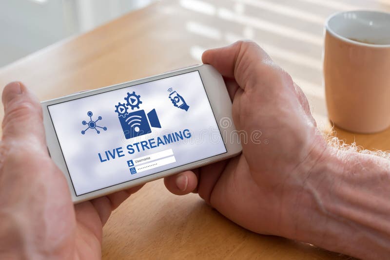 Live Streaming Concept on a Smartphone Stock Image - Image of ...