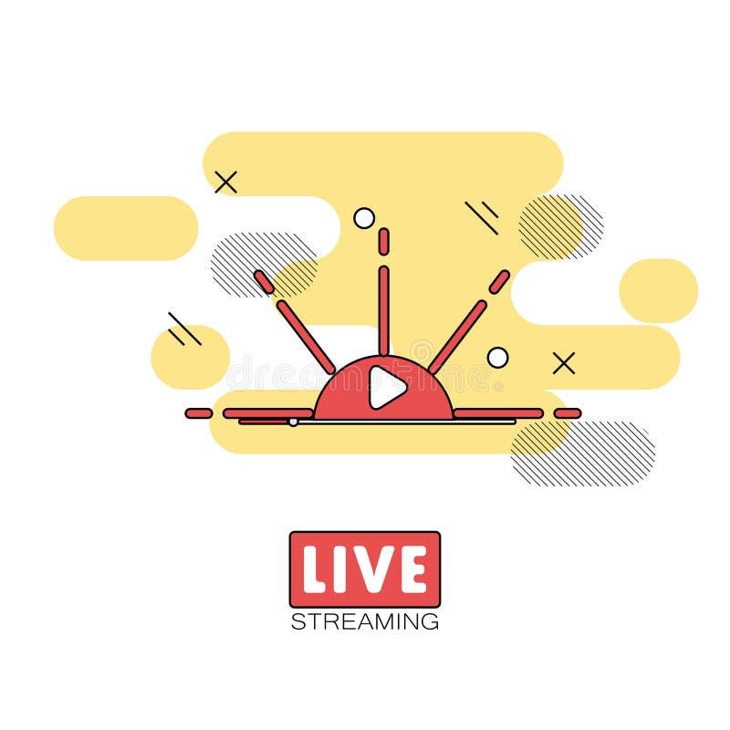 Live streaming concept stock vector. Illustration of multimedia - 90488892