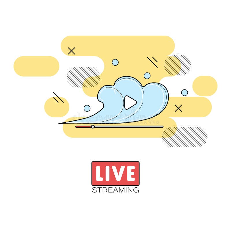 Live streaming concept stock vector. Illustration of background - 89566824