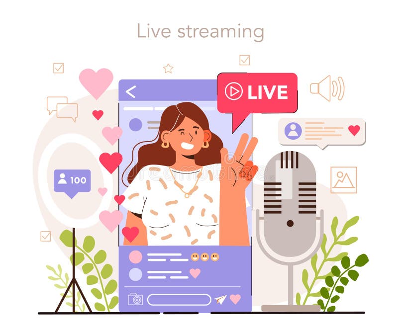 Live Streaming. Content Strategy Development Stock Vector ...