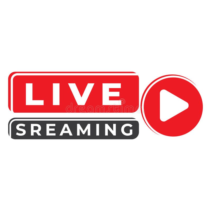Live Streaming Flat Logo Vector Design Stock Vector - Illustration of ...