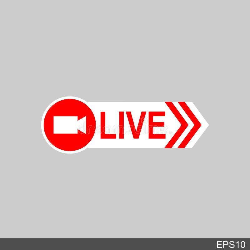 Live Streaming Icon, Badge, Emblem for Broadcasting or Online Tv Stream ...