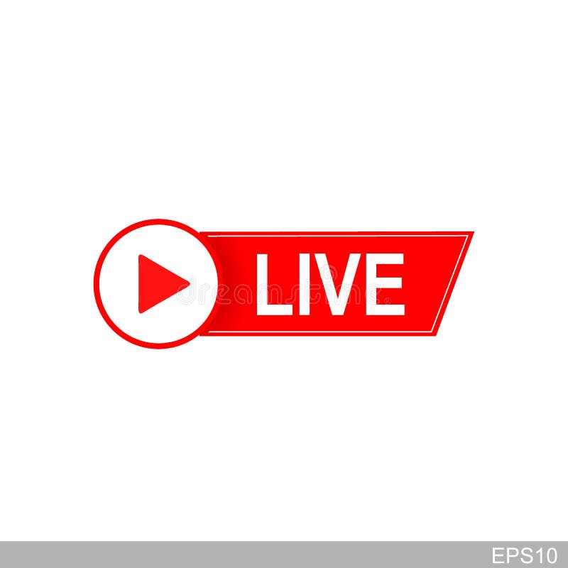 Live Streaming Icon, Badge, Emblem for Broadcasting or Online Tv Stream ...