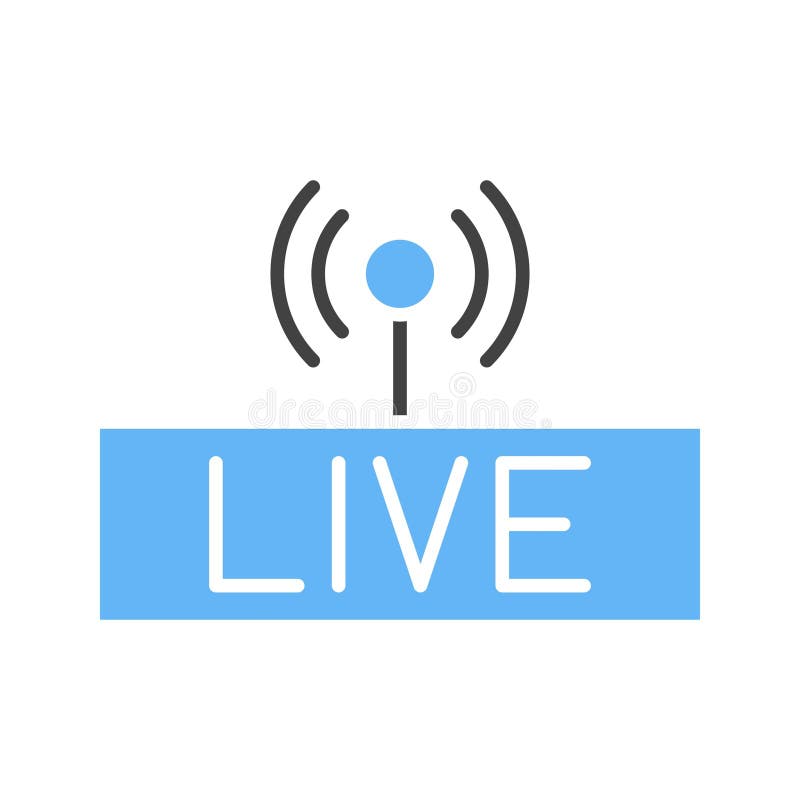 Live Streaming Icon Image. stock vector. Illustration of icon - 290212578