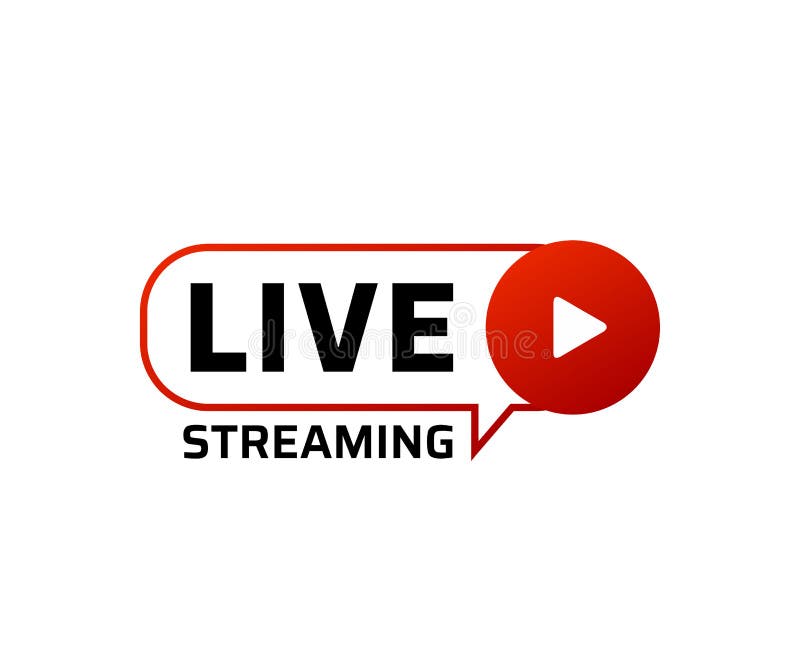 Live Streaming Icon. Modern Sticker for Broadcasting, Livestream or ...