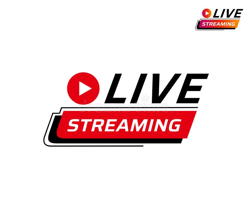 Live Streaming Icon. Modern Sticker for Broadcasting, Livestream or ...