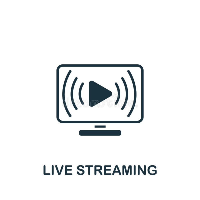 Live Streaming Icon. Monochrome Simple Streaming Icon for Templates ...