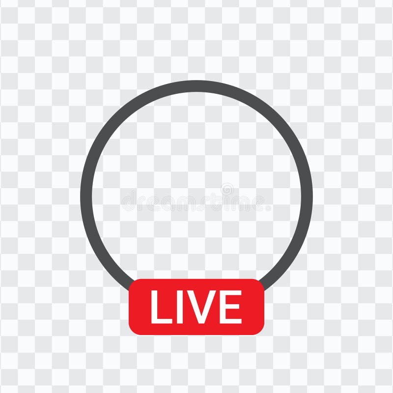 Live Streaming Icon Set. Live Video Stream Symbol.white and Transparent ...