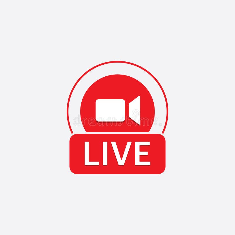 Live Streaming Icon Set. Live Video Stream Symbol. White and ...