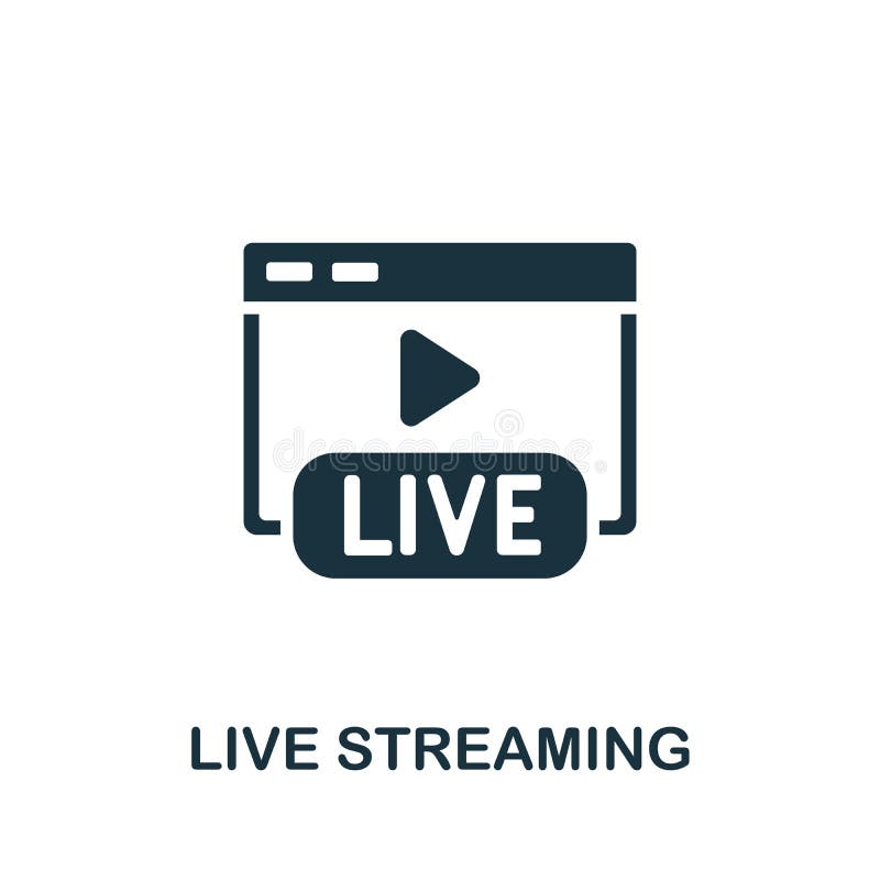 Live Streaming Icon. Monochrome Simple Community Icon for Templates ...