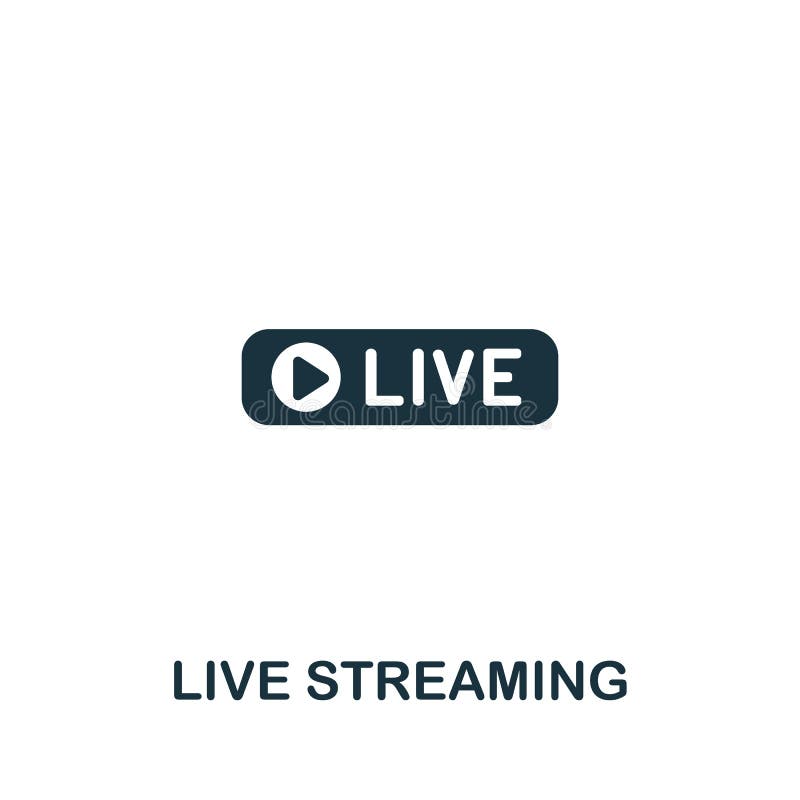 Live Streaming Icon. Simple Line Element Live Streaming Symbol for ...