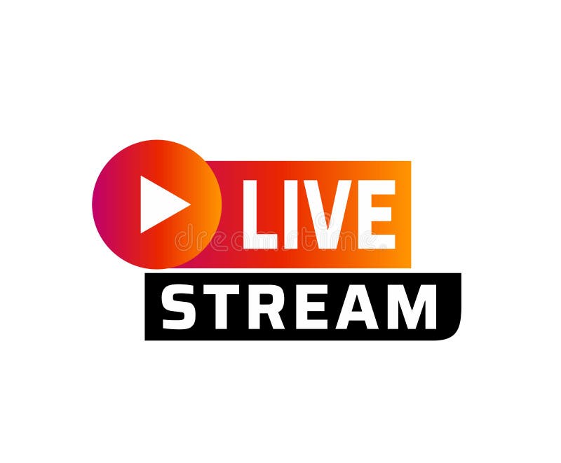 Live Streaming Icon. Modern Sticker for Broadcasting, Livestream or ...