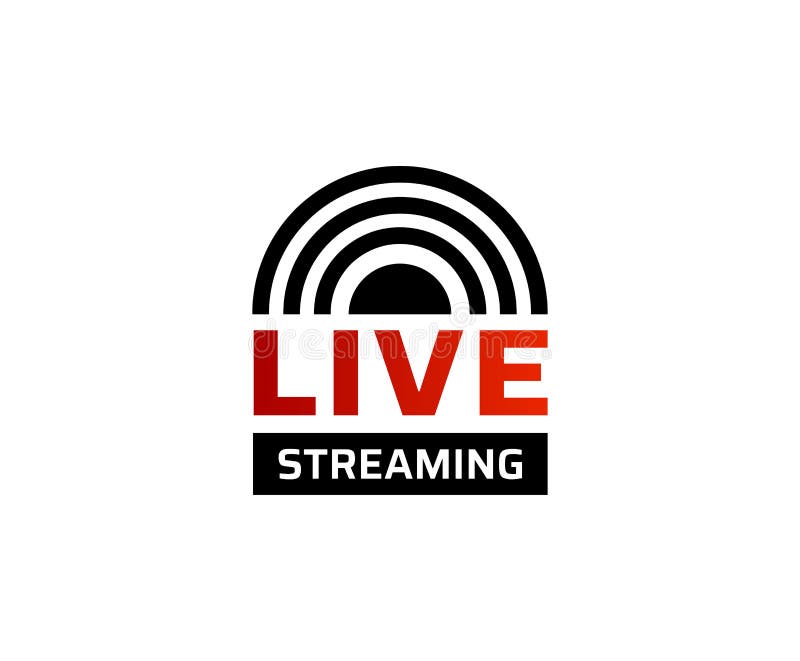 Live Streaming Icon. Sticker for Broadcasting, Livestream or Online ...