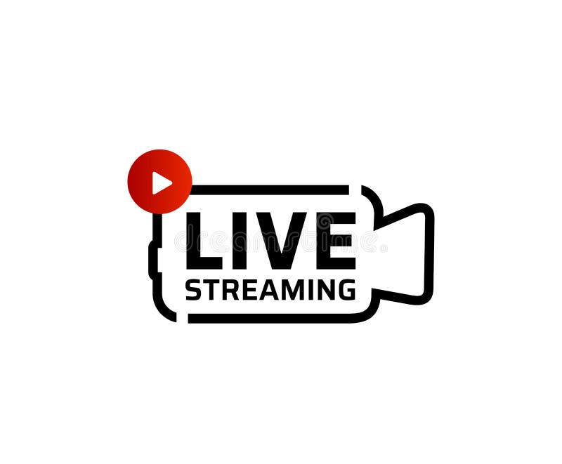 Live Streaming Icon. Modern Sticker for Broadcasting, Livestream or ...