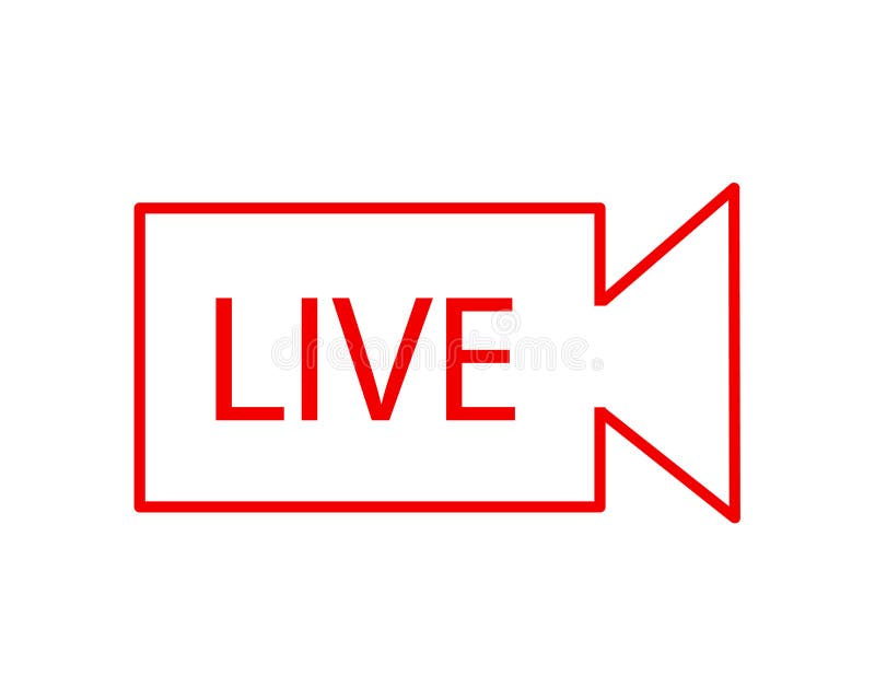 Live Streaming and Streaming Icon Design with Buttons. Broadcast Screen ...