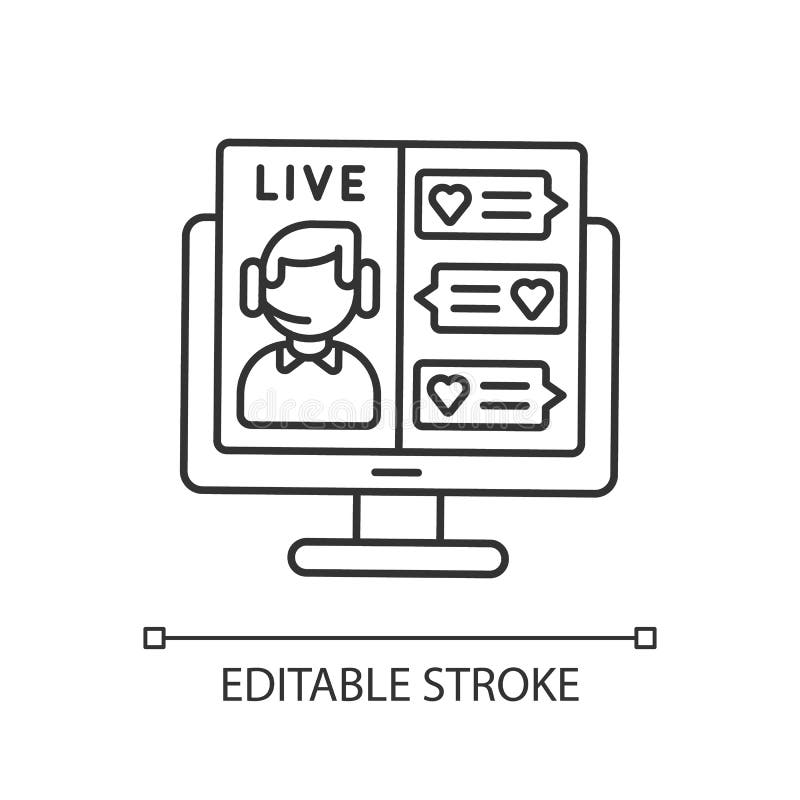 Streaming Community Icon. Monochrome Simple Streaming Icon for ...