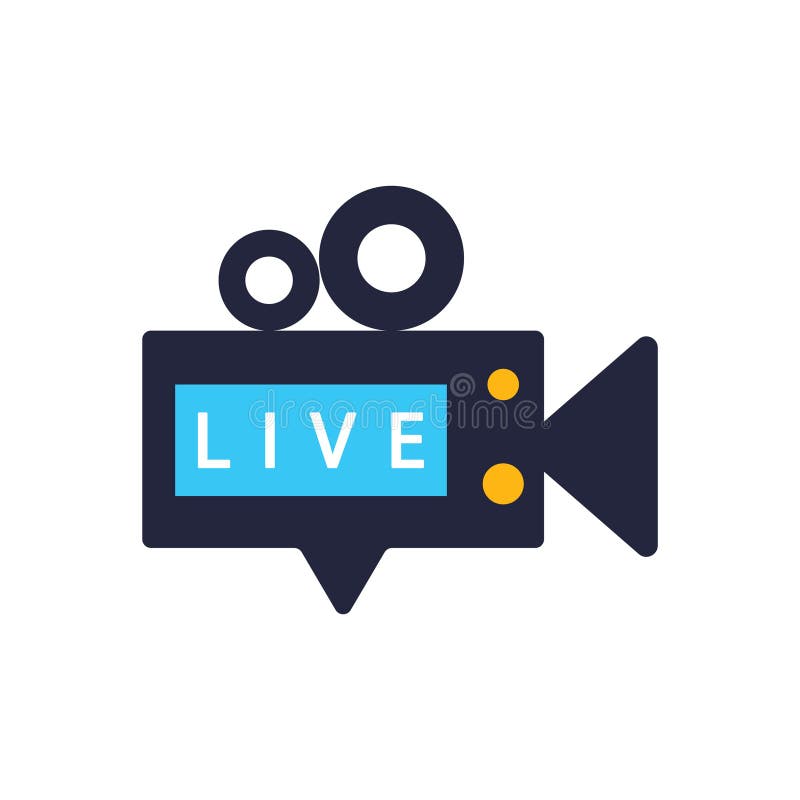 Live streaming logo icon stock vector. Illustration of broadcasting ...