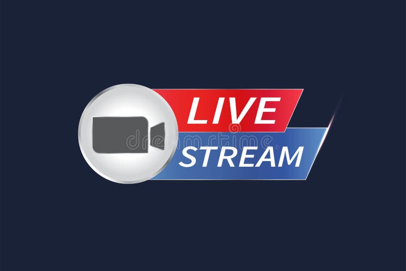 Set of Live Stream Icon on White Background. Broadcasting, YouTube Live ...