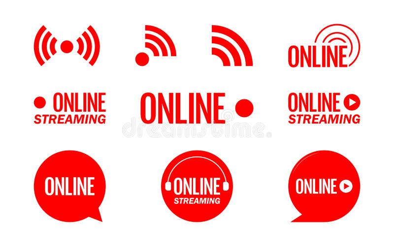 Live Broadcasting. the Red Symbol of Live Broadcasting and Live ...