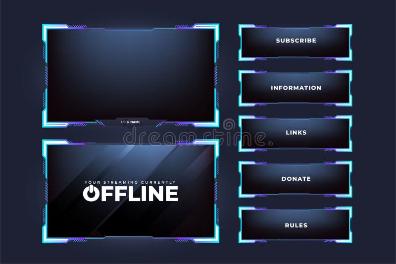 Live Streaming Overlay for Online Gamers. Gaming Frame and Streaming ...