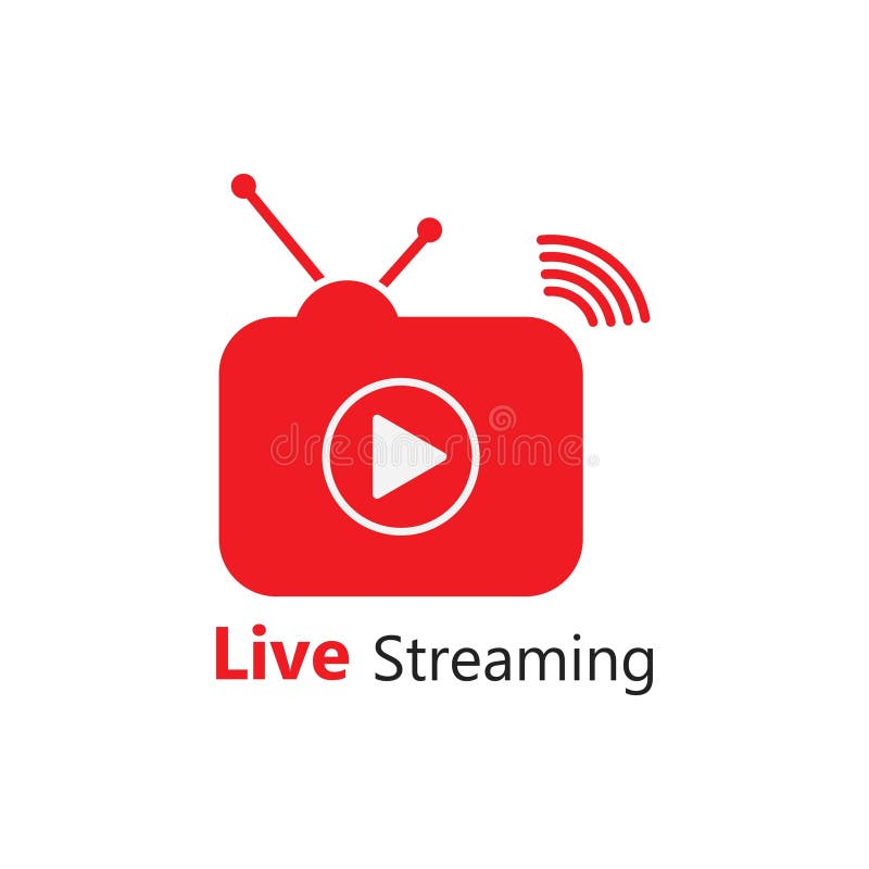Live Streaming Play Logo Icon Vector Stock Vector - Illustration of ...