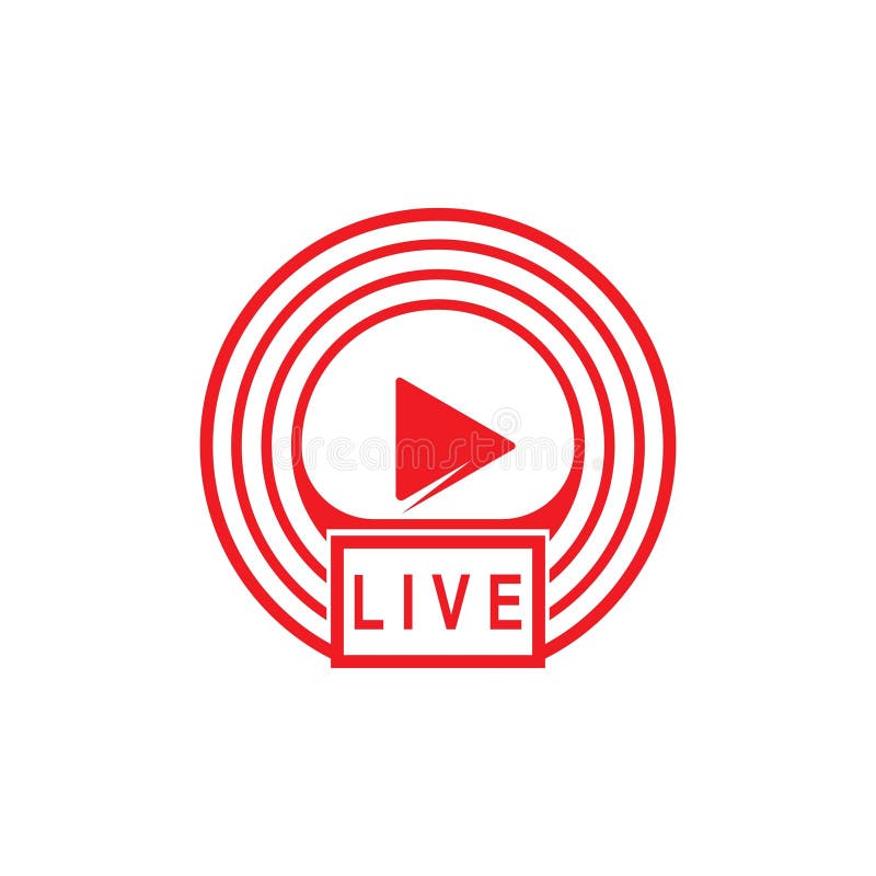 Live Streaming Play Logo Icon Vector Stock Illustration - Illustration ...