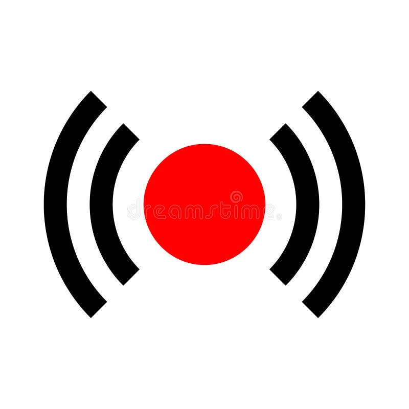 Live Streaming Radio Icon. Vector during REC and Delivery. Stock Vector ...