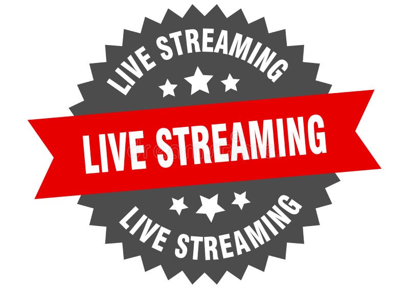 Live Streaming Banner Template. Ribbon Label Sign. Sticker Stock Vector ...