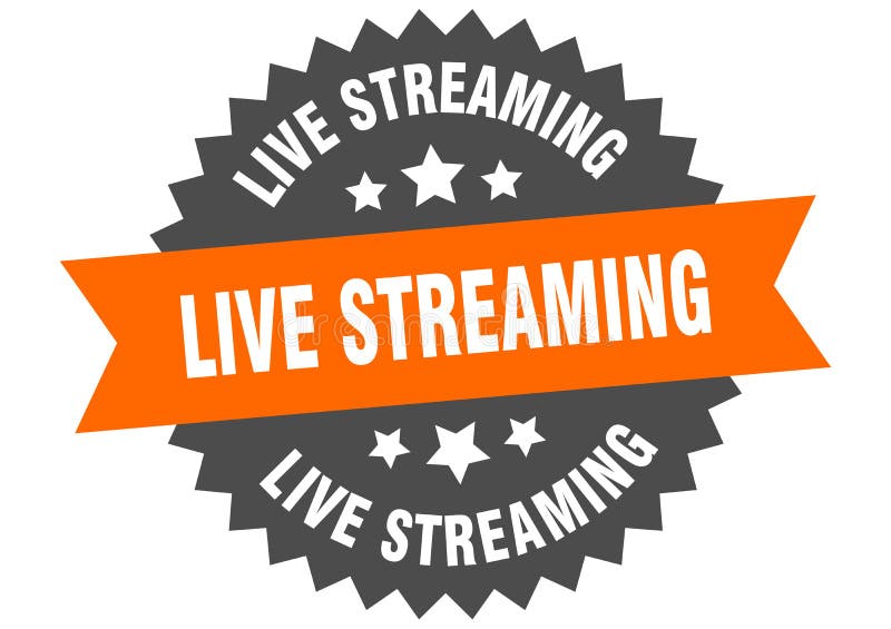 Live Streaming Banner Template. Ribbon Label Sign. Sticker Stock Vector ...