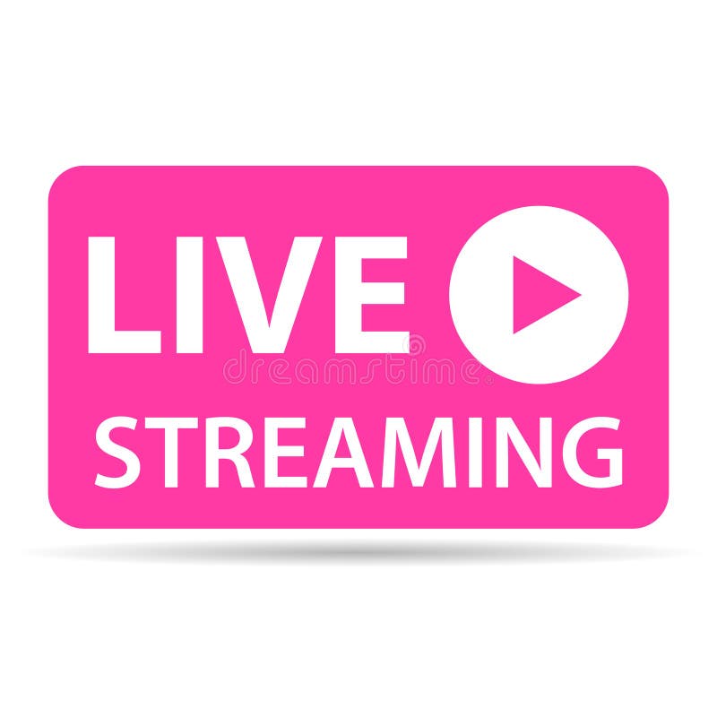 Live Streaming Shadow Icon, Stream Button Digital Design, Web Player ...