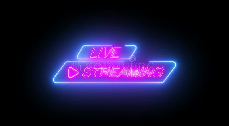 Live Streaming Logo Light Effect Green Screen Background Stock Video ...