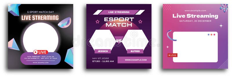 Live Streaming Social Media Post Template Stock Vector - Illustration ... Live Streaming Social Media Post Template Stock Vector - Illustration ...
