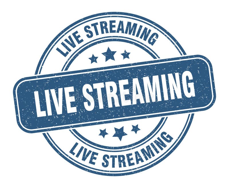 Live Streaming Stamp. Live Streaming Label. Round Grunge Sign Stock ...