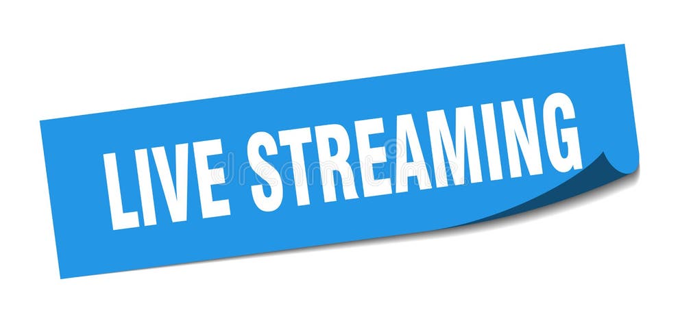 Live Streaming Sticker. Live Streaming Square Isolated Sign Stock ...