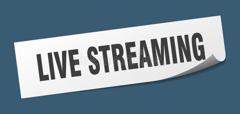 Live Streaming Sticker. Live Streaming Square Isolated Sign Stock ...