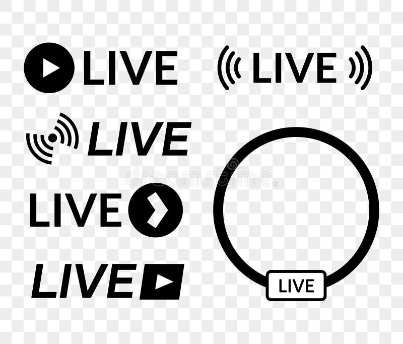 Live Streaming Symbols. stock vector. Illustration of button - 262827718