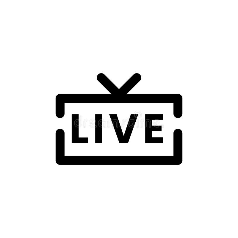 Live Streaming Television Icon Vector Stock Vector - Illustration of ...