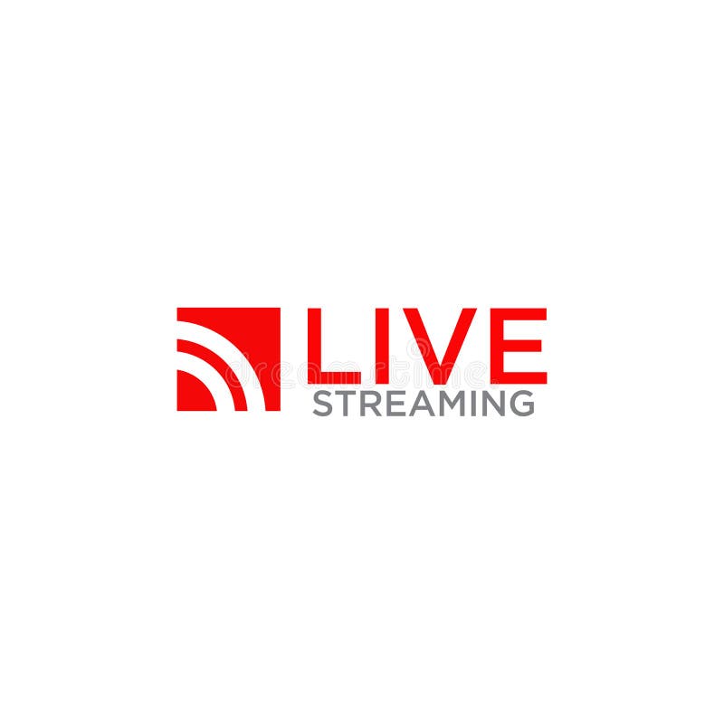 Live Streaming Text Logo Design Template Stock Illustration ...