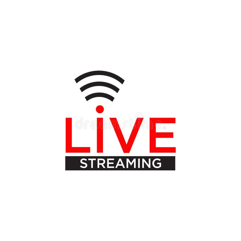 Live Streaming Text Logo Design Template Stock Illustration ...
