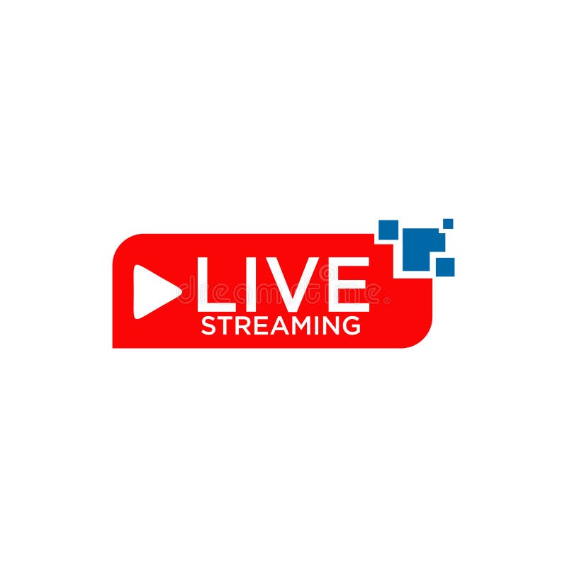 Live Streaming Text Logo Design Template Stock Illustration ...