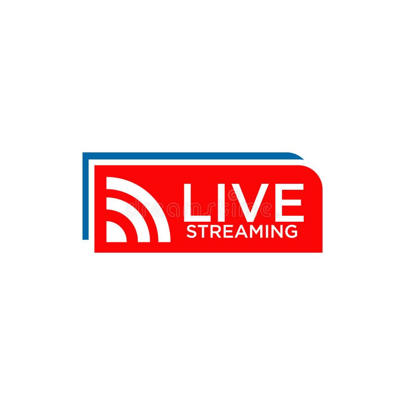 Live Streaming Text Logo Design Template Stock Illustration ...