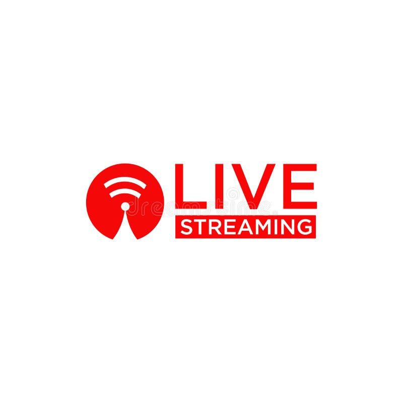 Live Streaming Text Logo Design Template Stock Vector - Illustration of ...