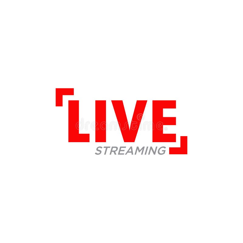 Live Streaming Text Logo Design Template Stock Illustration ...