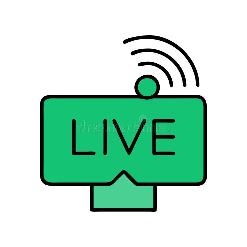 Live Streaming Vector for Digital Broadcasting and Online Communication ...
