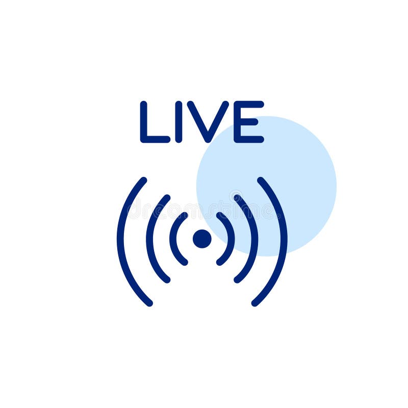 Live Streaming Vector Icon. Broadcasting, Music, or Online Video Stock ...