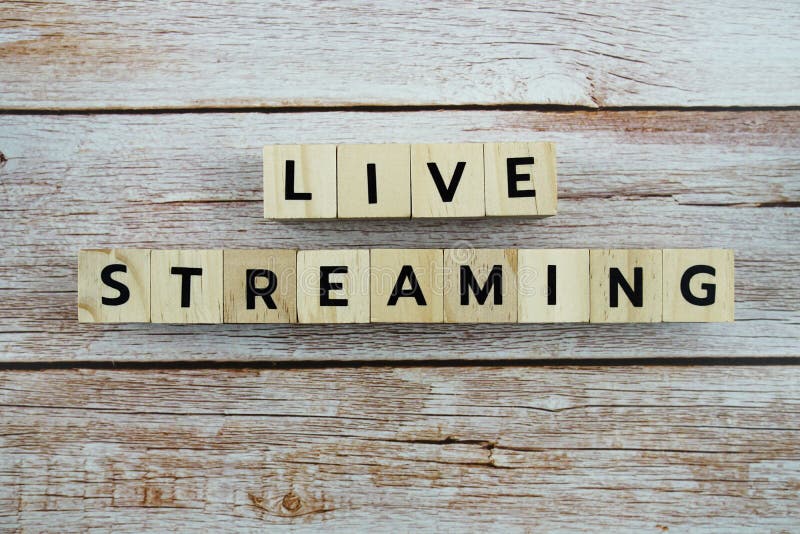 Live Streaming Word Alphabet Letters on Wooden Background Stock Photo ...