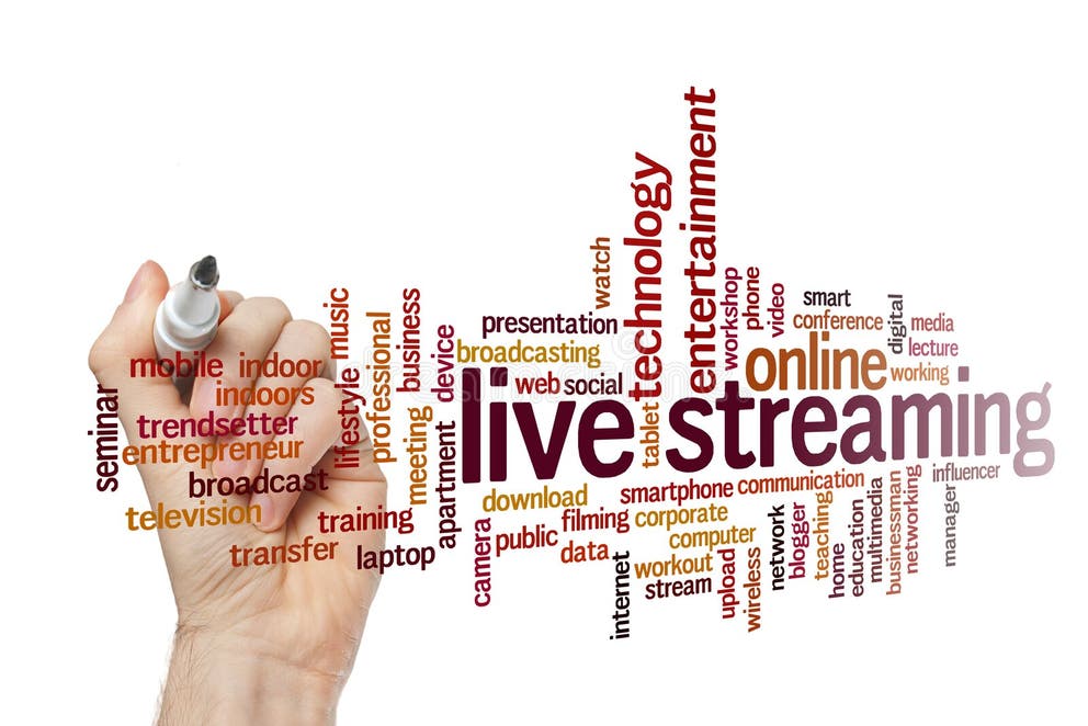 Live Streaming Word Cloud Concept Stock Illustration - Illustration of ...